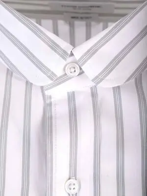 Thom Browne Striped Long-sleeved Buttoned Shirt