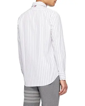 Thom Browne Striped Long-sleeved Buttoned Shirt