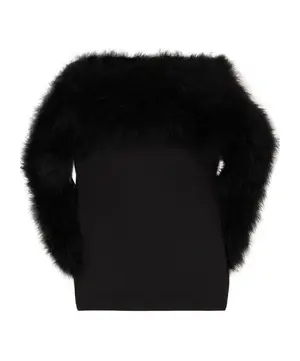 16Arlington Blaise Strapless Feather-trimmed Mini Dress