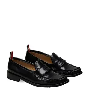 Thom Browne Almond Toe Penny-slot Loafers - Black