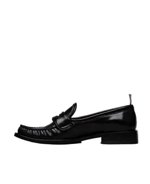 Thom Browne Almond Toe Penny-slot Loafers - Black