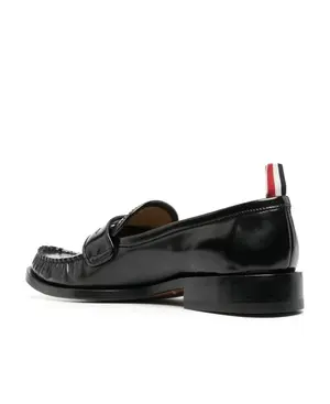 Thom Browne Almond Toe Penny-slot Loafers - Black