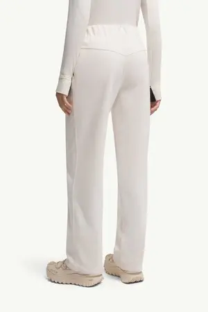 Moncler Logo Embroidered Drawstring Waist Pants - White