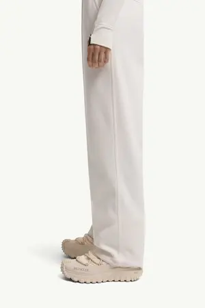 Moncler Logo Embroidered Drawstring Waist Pants - White
