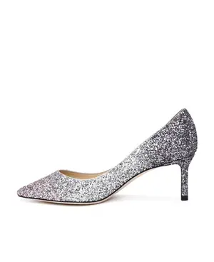 JIMMY CHOO Romy 60 Glitter Pumps - Gray
