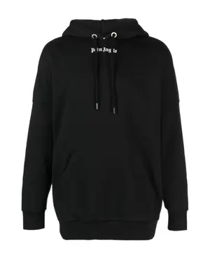Palm Angels Logo Printed Drawstring Hoodie