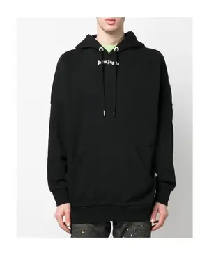 Palm Angels Logo Printed Drawstring Hoodie