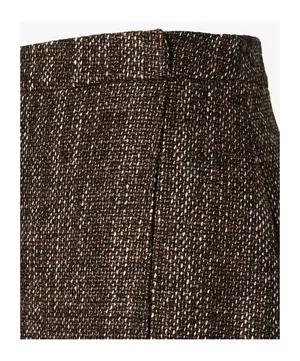 Fendi Rust Wool And Alpaca Mid-length Skirt
