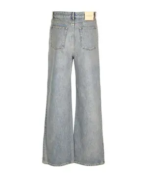 Loewe Logo Patch Wide Leg Jeans