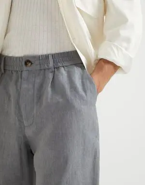 Brunello Cucinelli Linen Pleated Shorts