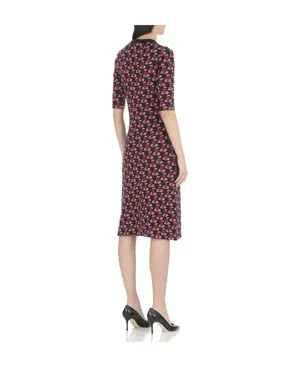 LANVIN Knitted Printed Logo Applique Dress