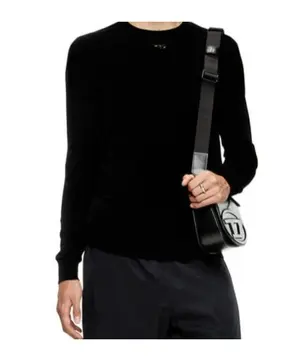 DIESEL® K-cevro Round Neck Sweater With Oval D Logo Plaque