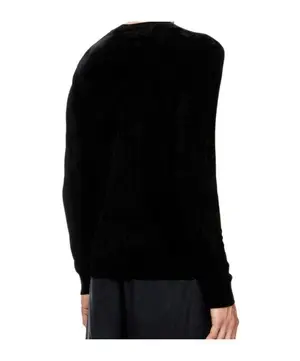 DIESEL® K-cevro Round Neck Sweater With Oval D Logo Plaque