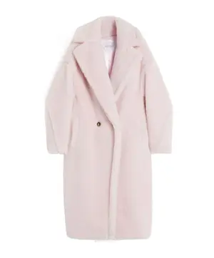 Max Mara Max Mara Tedgirl Button-Up Long Coat Pink
