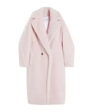 Max Mara Tedgirl Button-up Long Coat - Pink