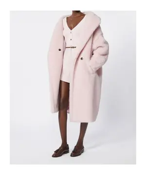 Max Mara Tedgirl Button-up Long Coat - Pink