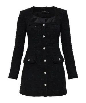 MISBHV Button-up Tweed Dress