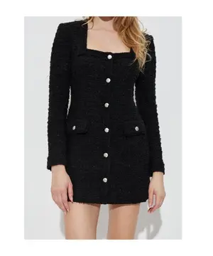 MISBHV Button-up Tweed Dress