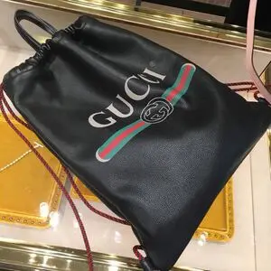 Gucci Logo Drawstring Backpack