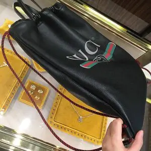 Gucci Logo Drawstring Backpack