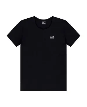 EA7 Cotton T-shirt With Logo Print