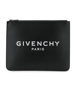 Givenchy Large Logo Print Pouch - Black