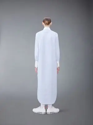 Thom Browne Striped Silk Shirt Dress