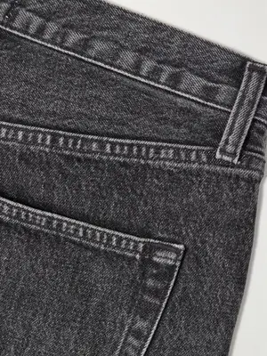 AGOLDE High Waist Straight Leg Jeans - Black