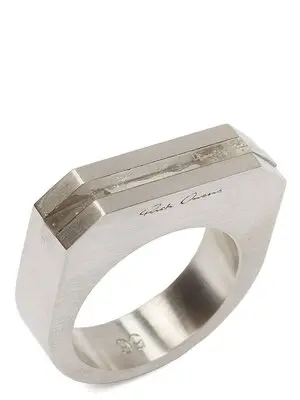 Rick Owens Beveled Ring - Gray