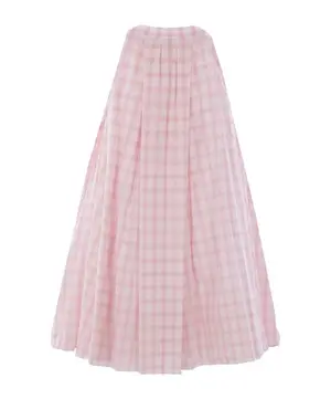 Loewe Checked Flared Midi Dress