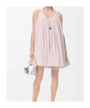 Loewe Checked Flared Midi Dress