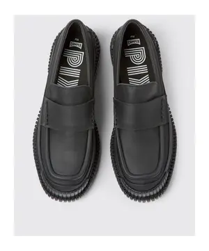 Camper Pix Ribbed Detailing Leather-sole Loafers