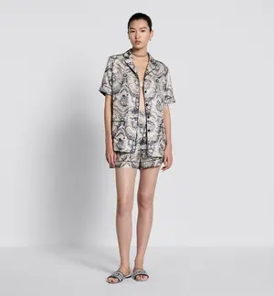 Dior Short-sleeve Shirt With Classic Collar And Button-up Front