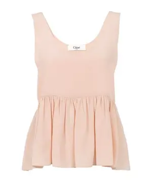 Chloé Sleeveless Gathered Top - Soft Pink