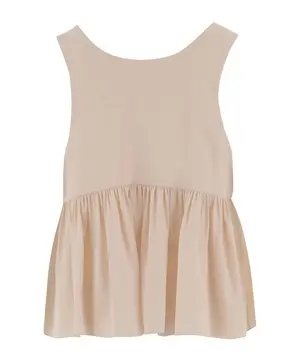 Chloé Sleeveless Gathered Top - Soft Pink