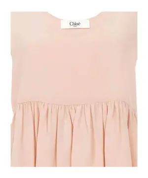 Chloé Sleeveless Gathered Top - Soft Pink