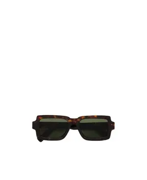 RETROSUPERFUTURE Rectangle Frame Tortoiseshell Sunglasses - Black