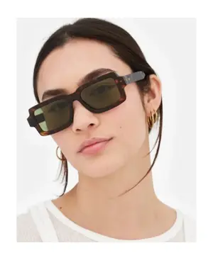 RETROSUPERFUTURE Rectangle Frame Tortoiseshell Sunglasses