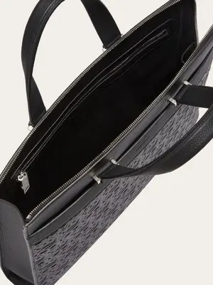 FERRAGAMO Gancini Embossed Briefcase