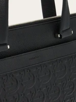 FERRAGAMO Gancini Embossed Briefcase