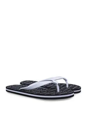 Emporio Armani Logo Flip Flops - Black