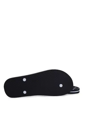 Emporio Armani Logo Flip Flops - Black