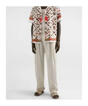 Dolce & Gabbana Pleated Drawstring Trousers - Beige