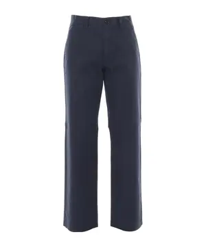 Aspesi Tailored Straight Leg Trousers With Buckle Detail - Black