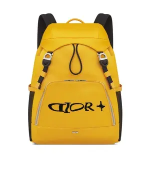 Dior X Lewis Hamilton Logo Backpack - Yellow