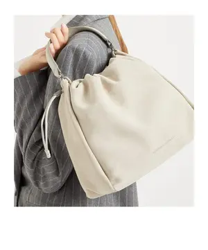 Brunello Cucinelli Monili Drawstring Shoulder Bag