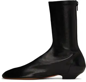 Khaite The Apollo Round Toe Ankle Boots