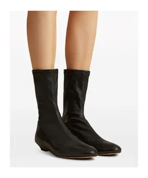 Khaite The Apollo Round Toe Ankle Boots