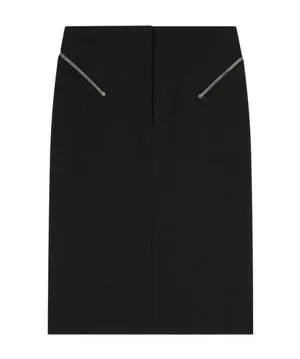 GIVENCHY Givenchy Metallic Zipped Midi Skirt