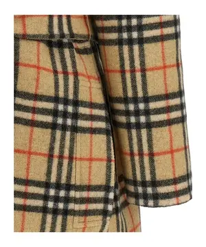 Burberry Belted Reversible Hooded Coat - Sand